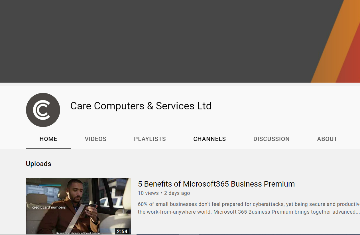 care youtube - Care Computers & Services Limited